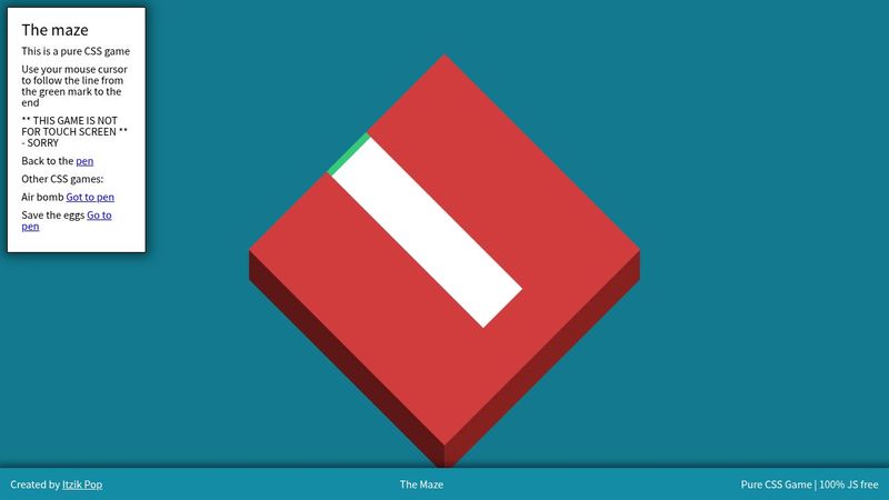 Maze (Grid) - Pure CSS Game - No JS