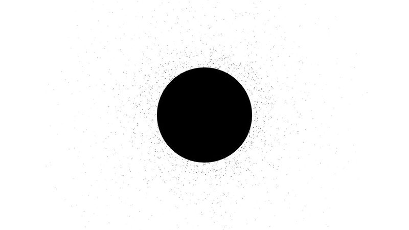 Black hole animation canvas