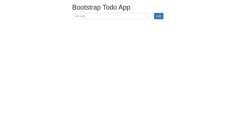 Bootstrap/jQuery Todo App