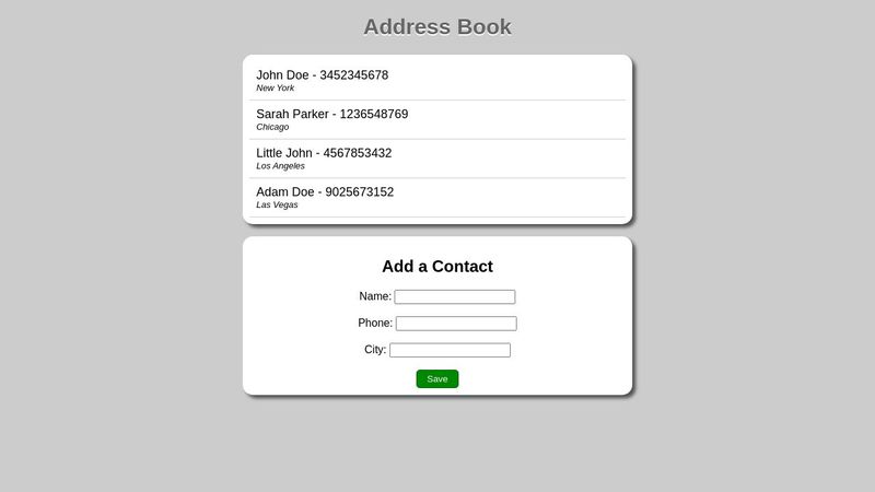 Angular Book - address book app