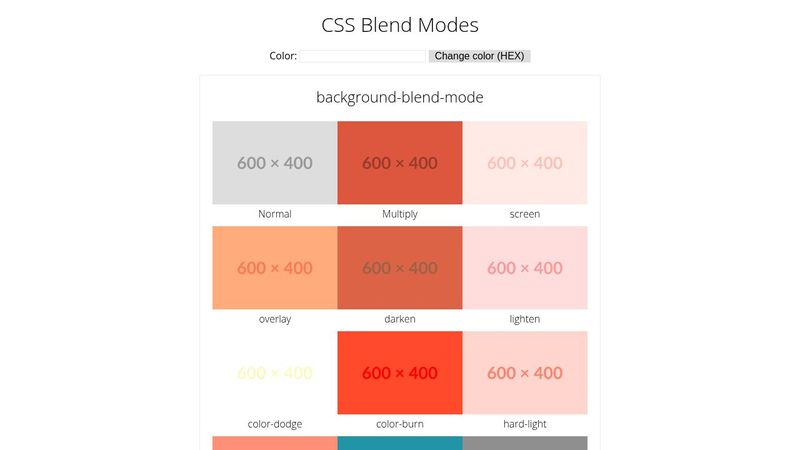 CSS Blend modes