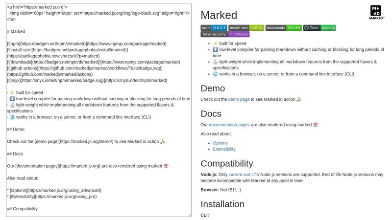 Build a Markdown Previewer [freeCodeCamp [Data Visualization]] (Challenge)