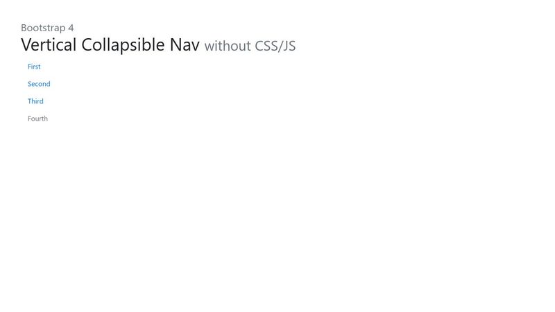 Bootstrap 4 Vertical Collapsible Nav