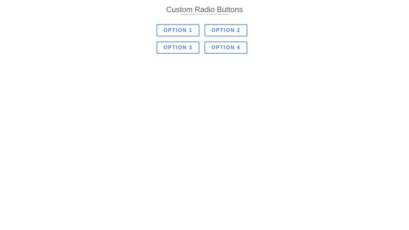 Custom Radio Buttons
