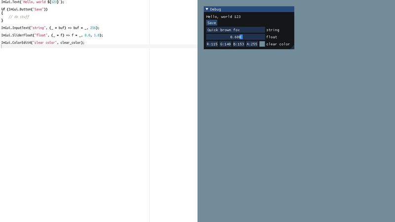 ImGui JavaScript Sandbox