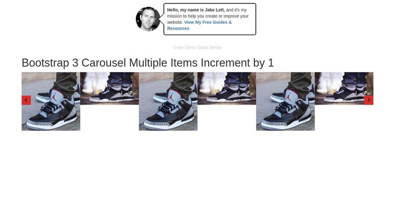 Bootstrap 3 Carousel Multiple Items Increment by 1