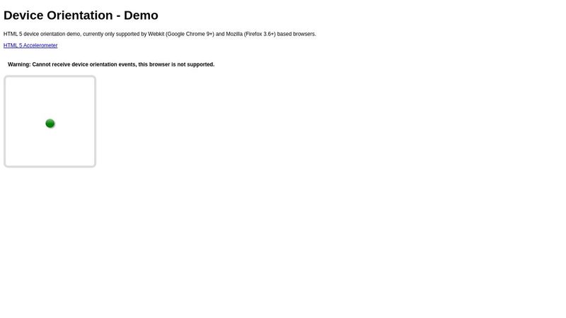 Device Orientation Demo