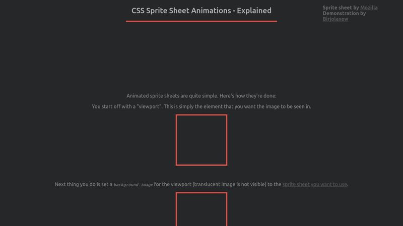 CSS Sprite Sheet Animations
