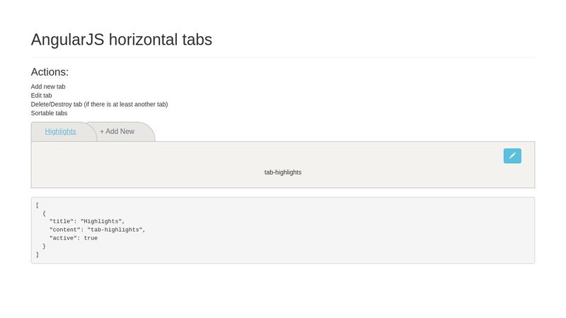 AngularJS horizontal tabs