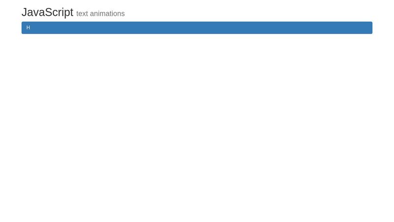 JavaScript - Animations