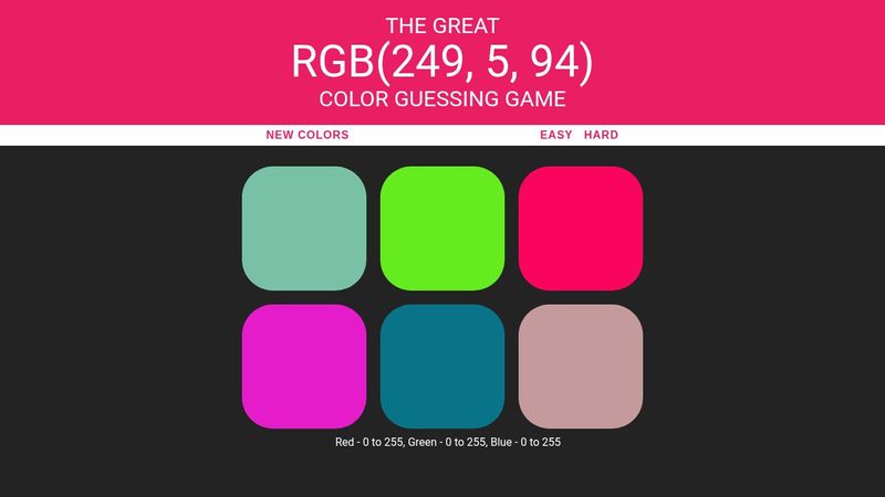 RGB Color Game