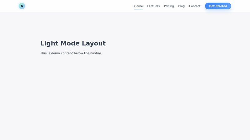 Premium Responsive Navbar – Light Minimal
