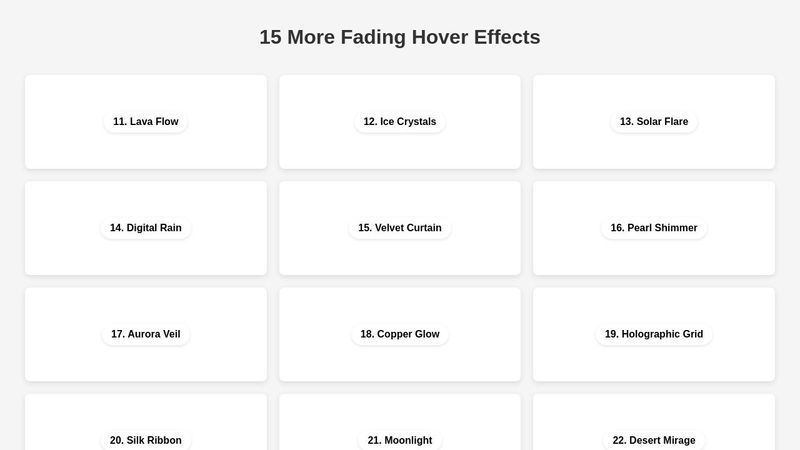 Fading Hover Effects