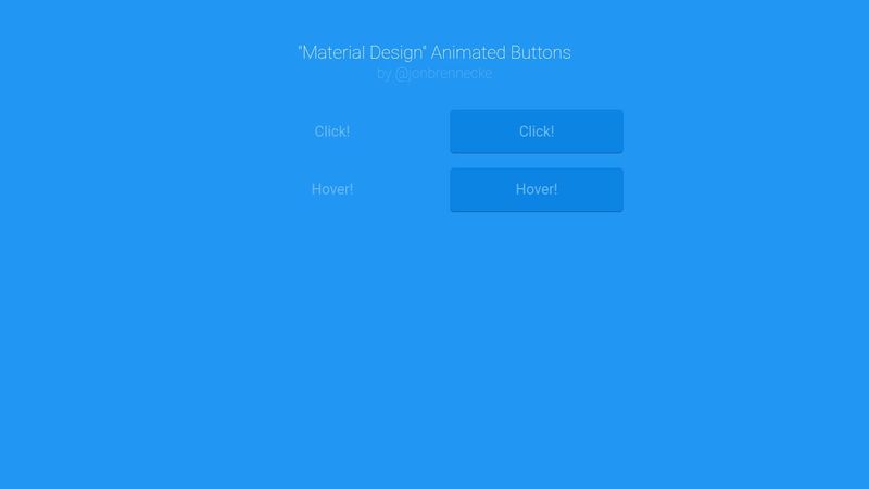 CSS only "Material Design" Animated Buttons
