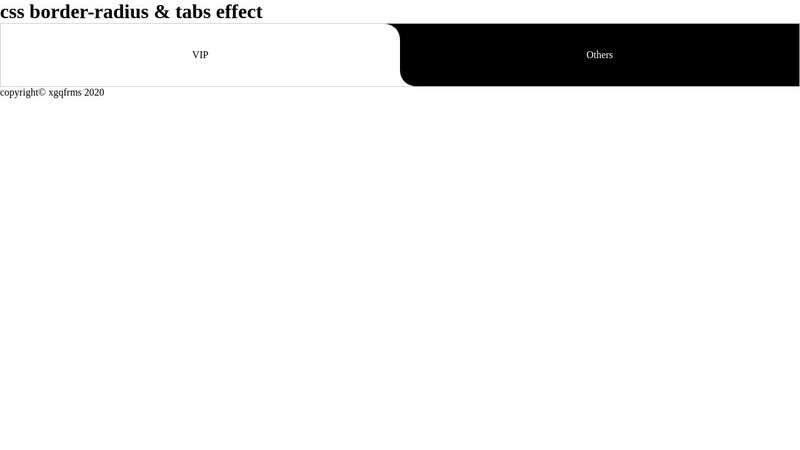 css border-radius & tabs effect