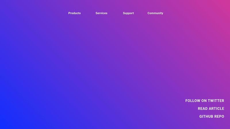 Stripe Like CSS Only Menu
