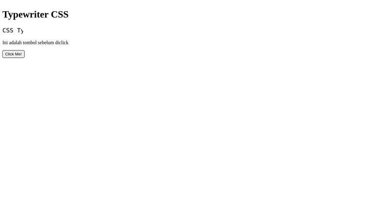 Typewriter Effect CSS