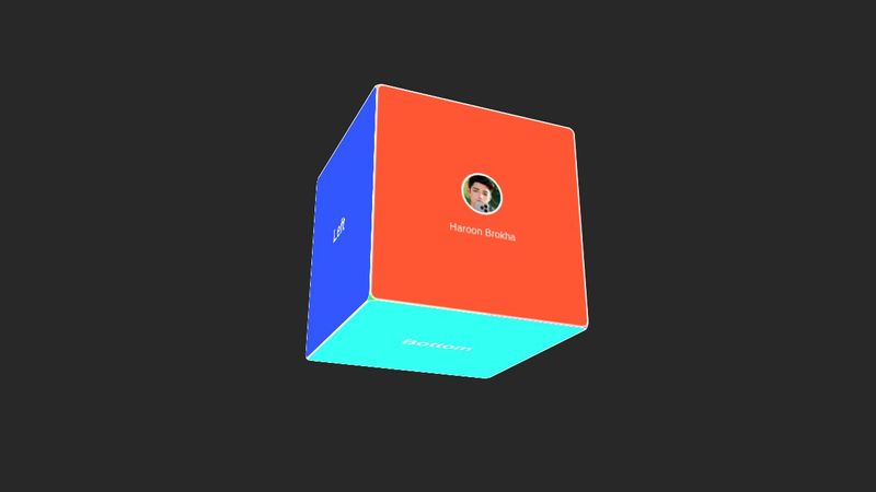 3D Animation, CSS Animation, Interactive Design, JavaScript, CSS Cube