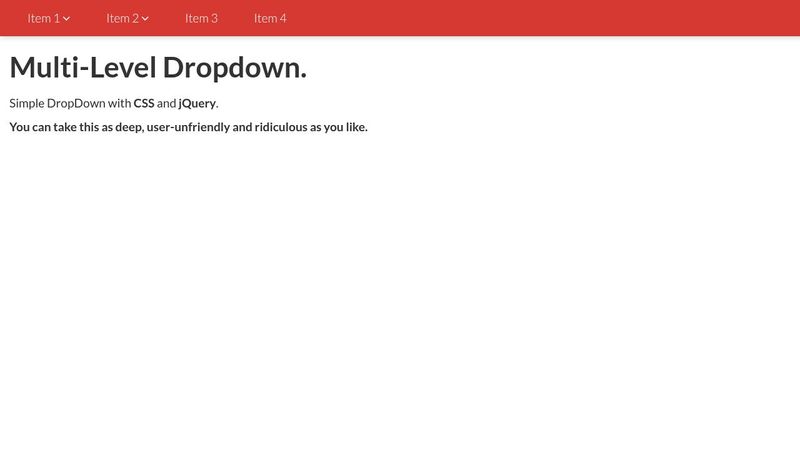 Multi-Level Dropdown
