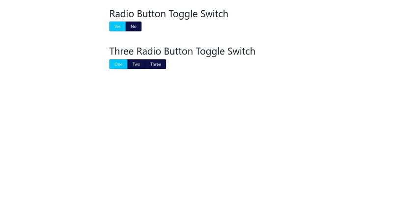 Radio Button Toggle Switch