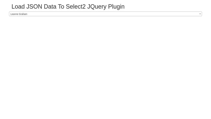 ADD JSON DATA TO SELECT2 JQUERY PLUGIN