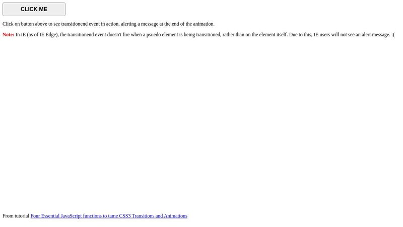 CSS3 transitionend event example