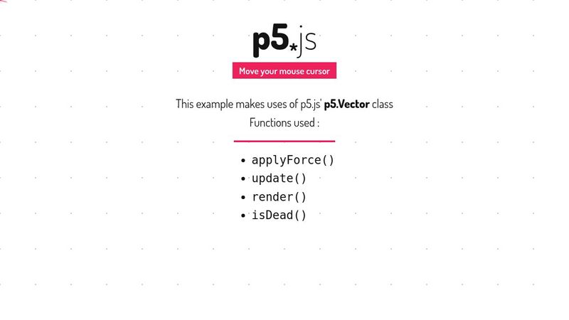 Cursor trails using p5.js / processing