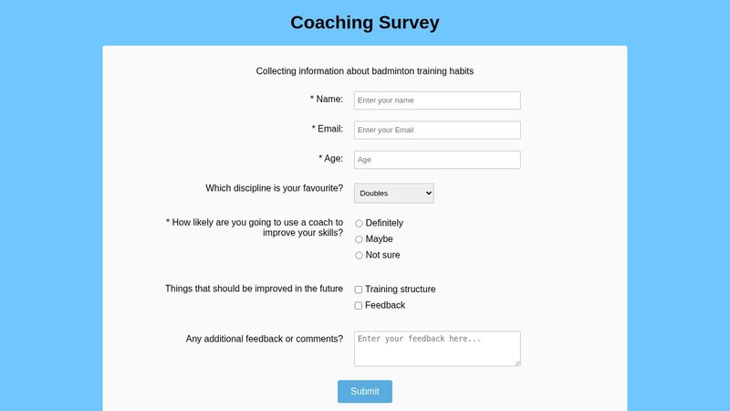 FreeCode Camp - Responsive Web Design Projects - Build a Survey Form