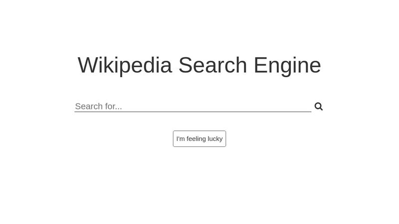 Wikipedia search engine