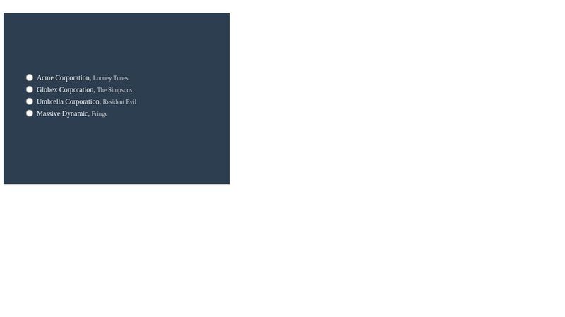 Pure CSS Radio Button