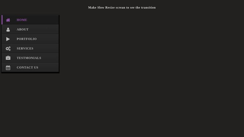 Responsive Side Nav Menu