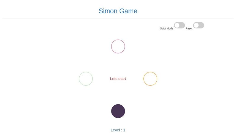 Simon Game Angular Js
