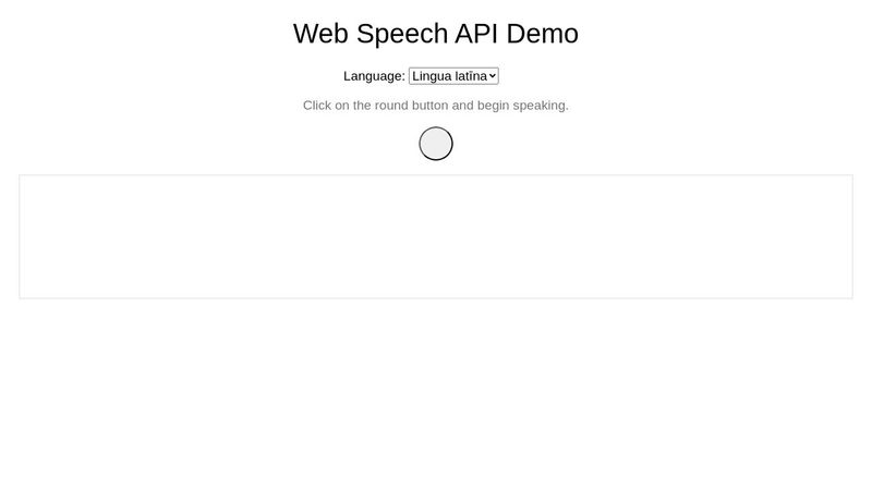Web Speech Recognition Demo