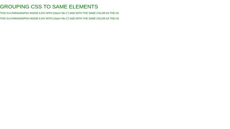 CSS: Selecting Multiple Elements to Style