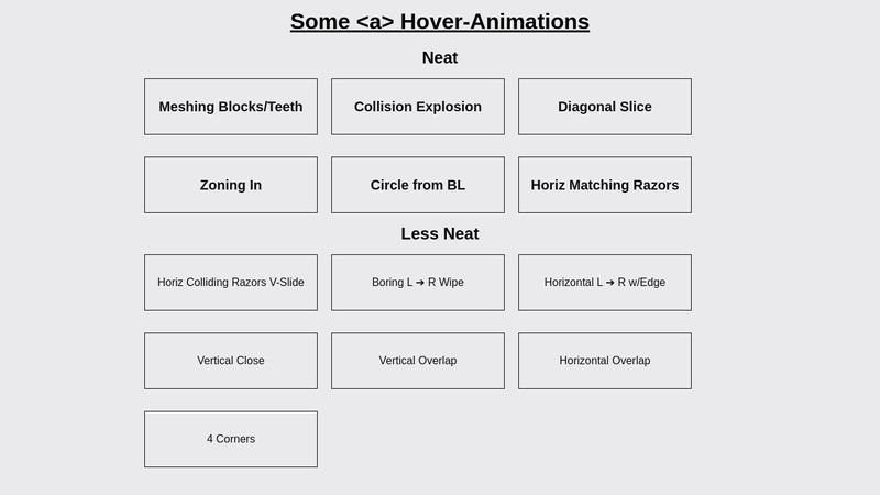 CSS Link :hover Animations