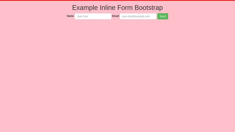 Inline Form Bootstrap
