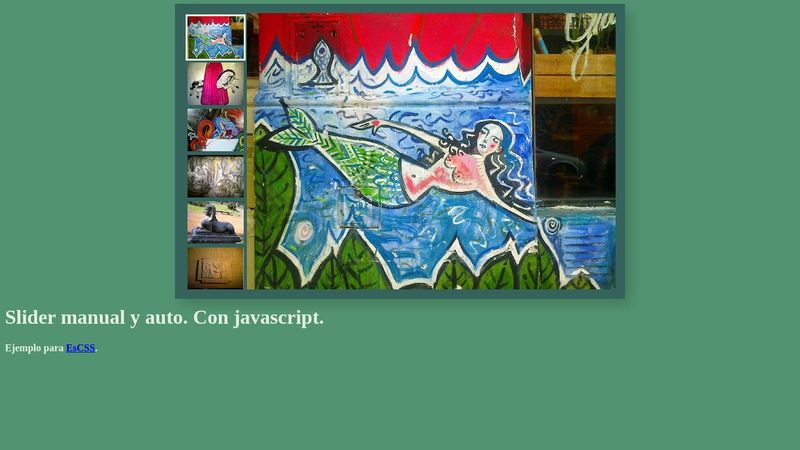 Manual and auto slider. With javascript.