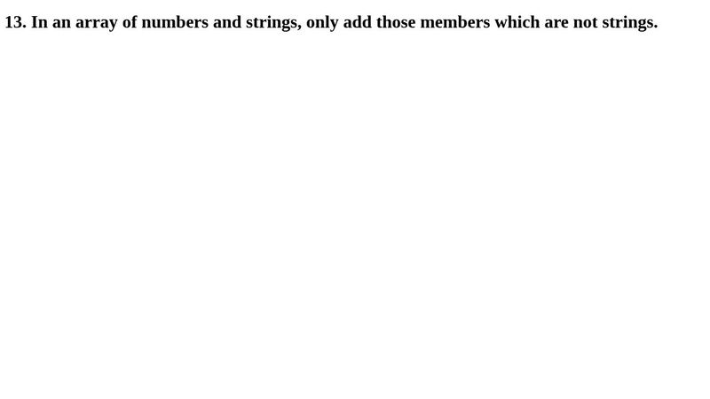 13_Question_JS_add numbers from array not strings