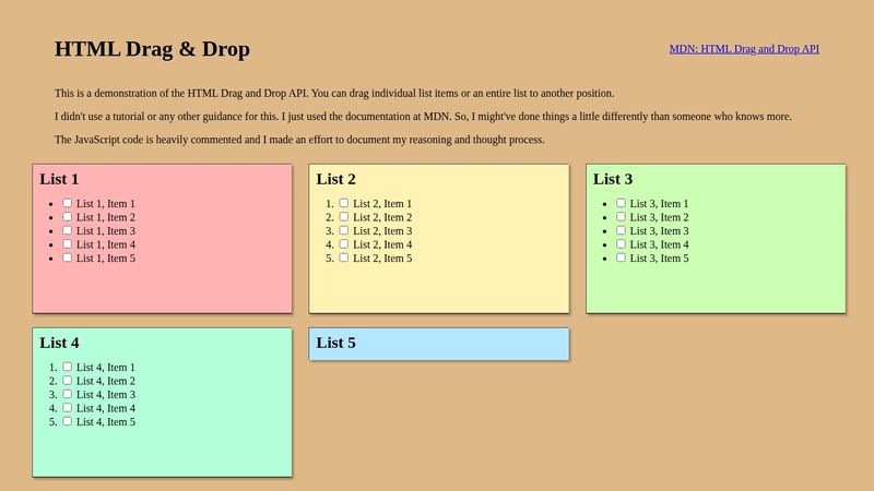 HTML Drag and Drop