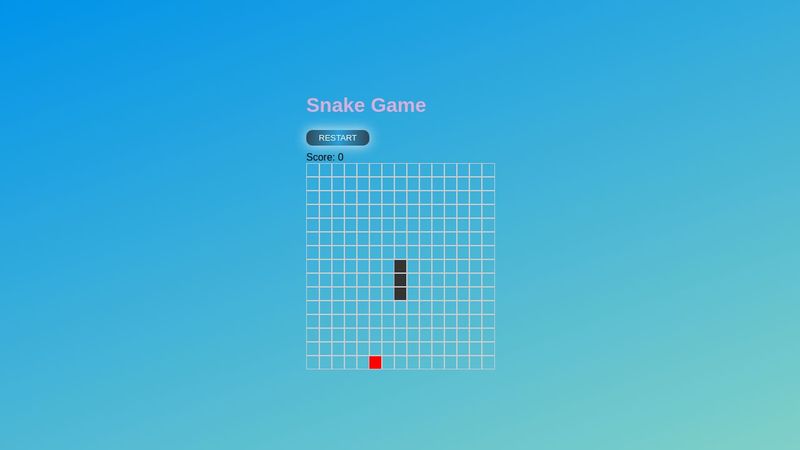 Snake game - React template