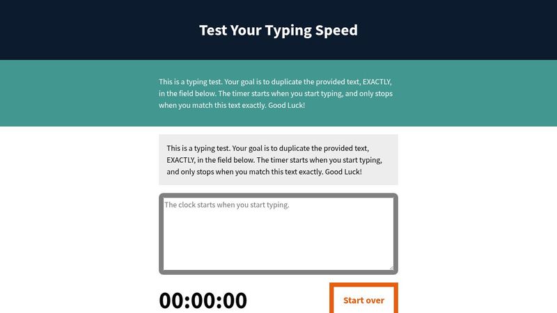 Typing Speed Tester Project