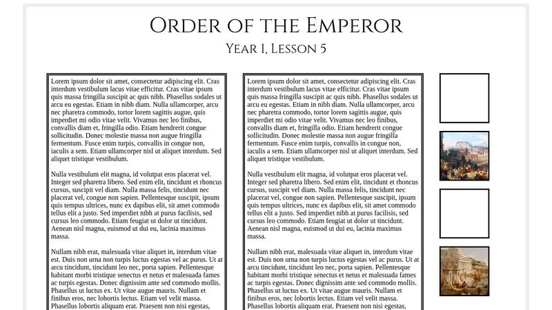 Order of the Emperor [lesson]