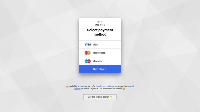 payment selector - UI