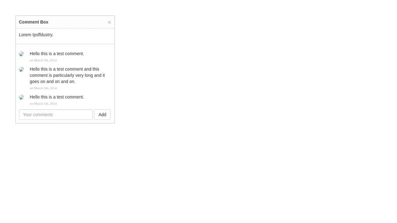Simple Comment Box using Bootstrap 3