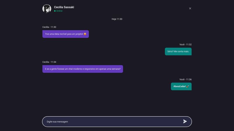 Chat with CSS and JS