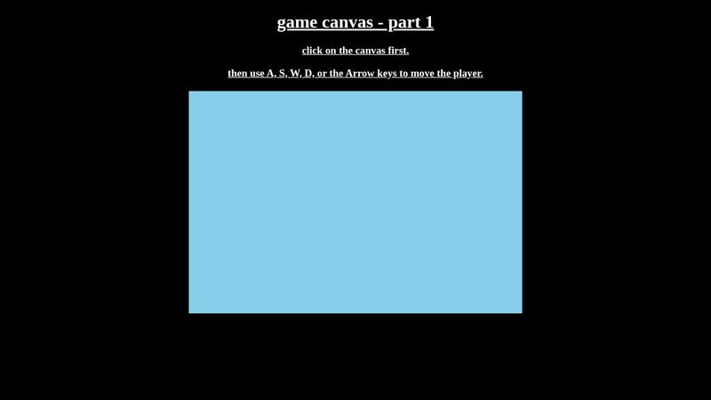 canvas game part 1