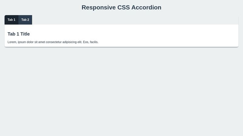 Responsive Accordion (CSS-Only)