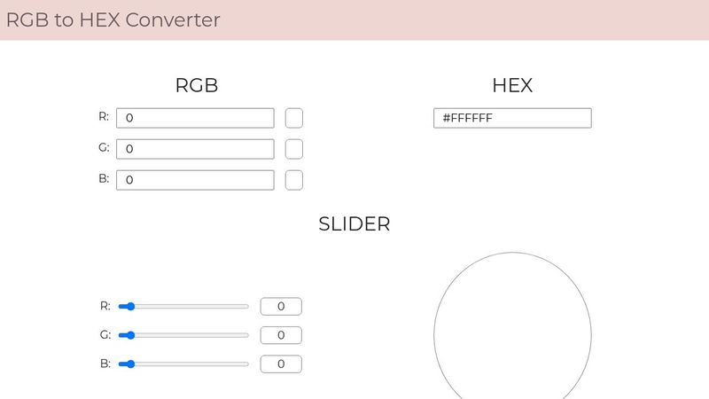 RGB to Hex Converter
