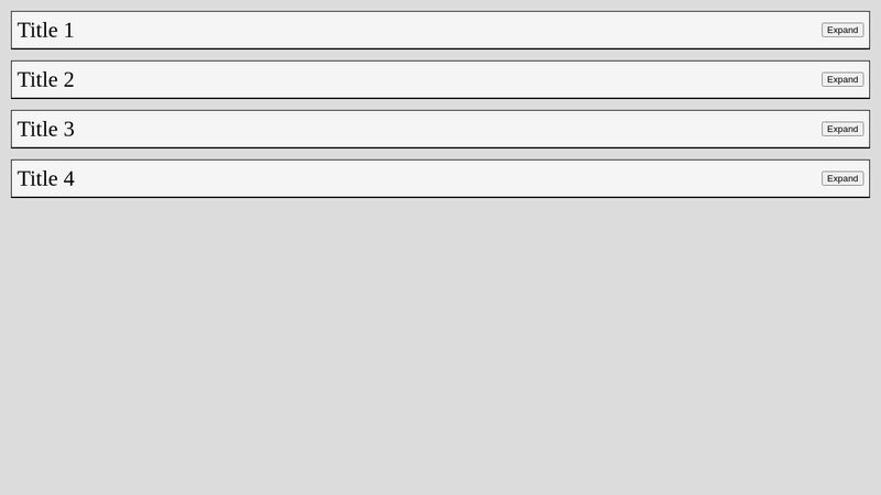 Simple Accordion Vanilla JS