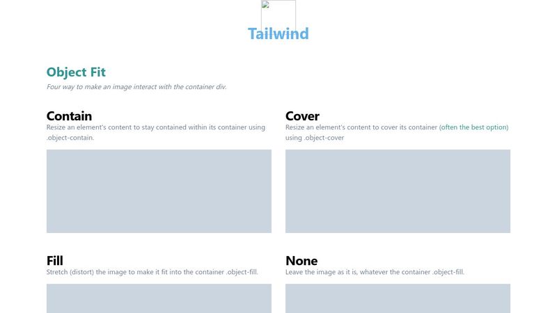 Tailwind : Object fit